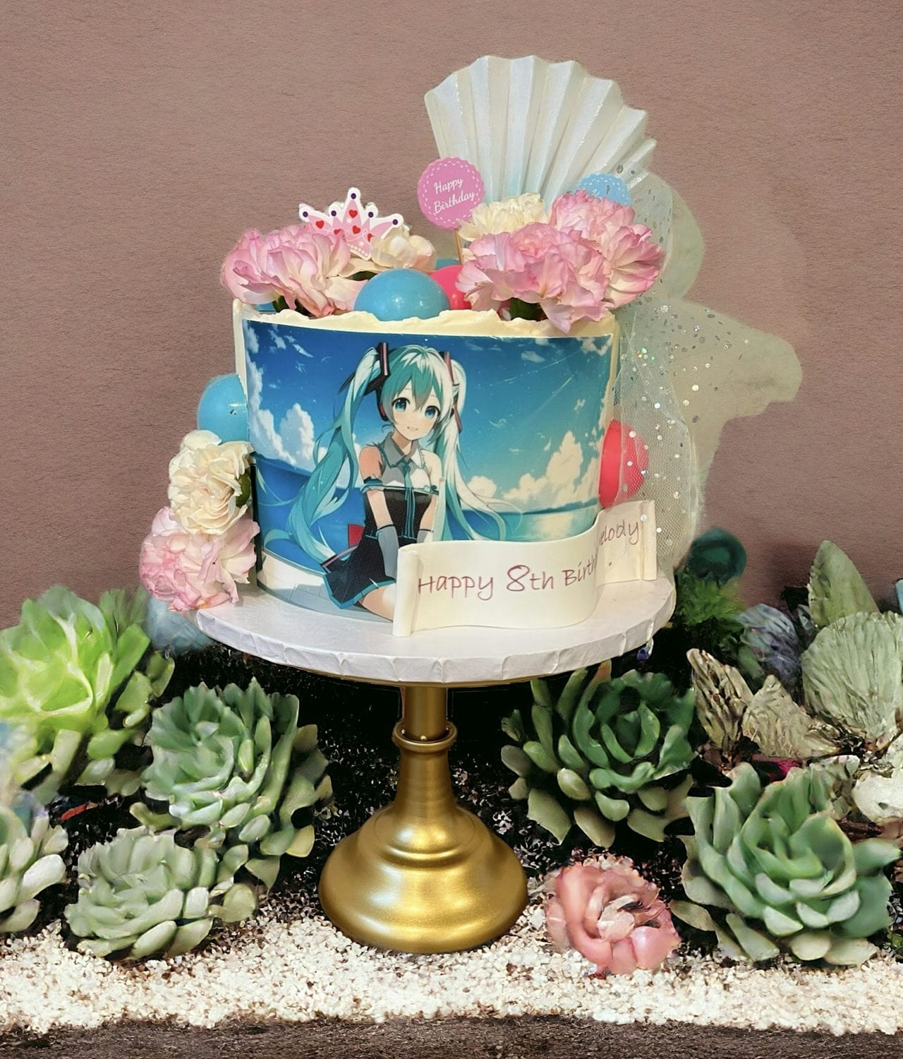 Anime Girl Birthday Cake